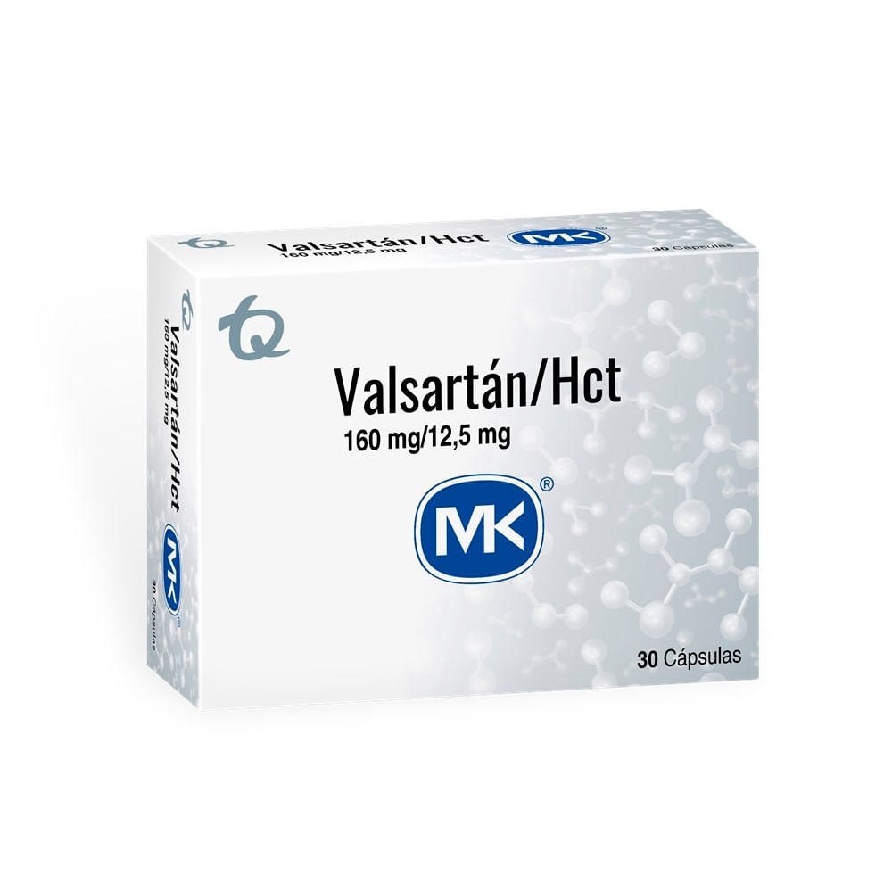 VALSARTAN 160mg+HIDROCL 12.5mg 30 Capsulas MK - Farmaster Droguerías